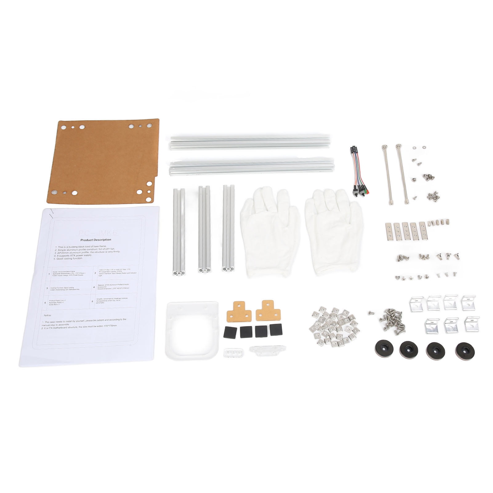 Mkoaceer ITX Computer Open Case, DIY Computer Motherboard Case Rack ...