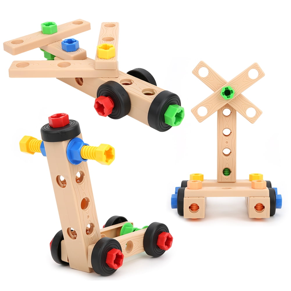 Mkoaceer Wood Kids Tool Set, Construction Toy, Pretend Play Tool Kits ...