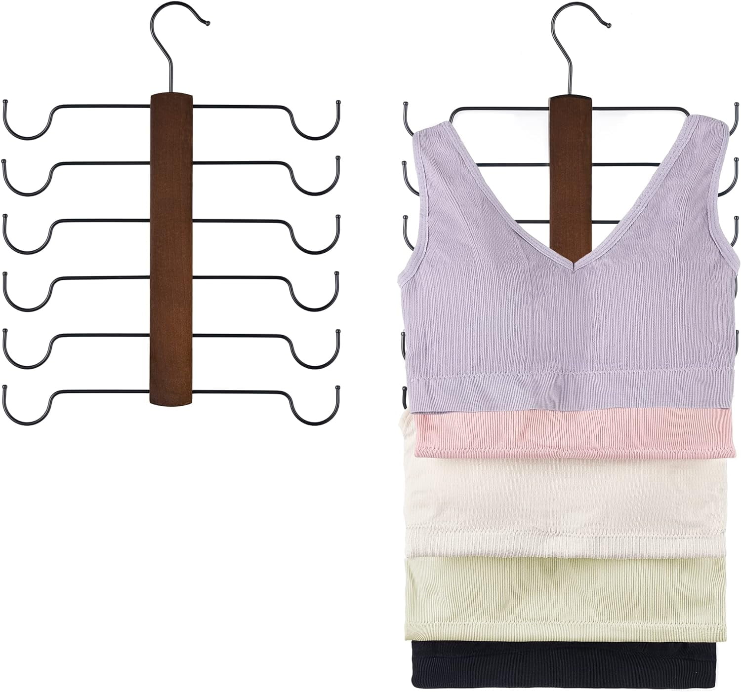 Mkono Closet Organizer Tank Top Hanger Set of 2 Bra Hangers for Space ...