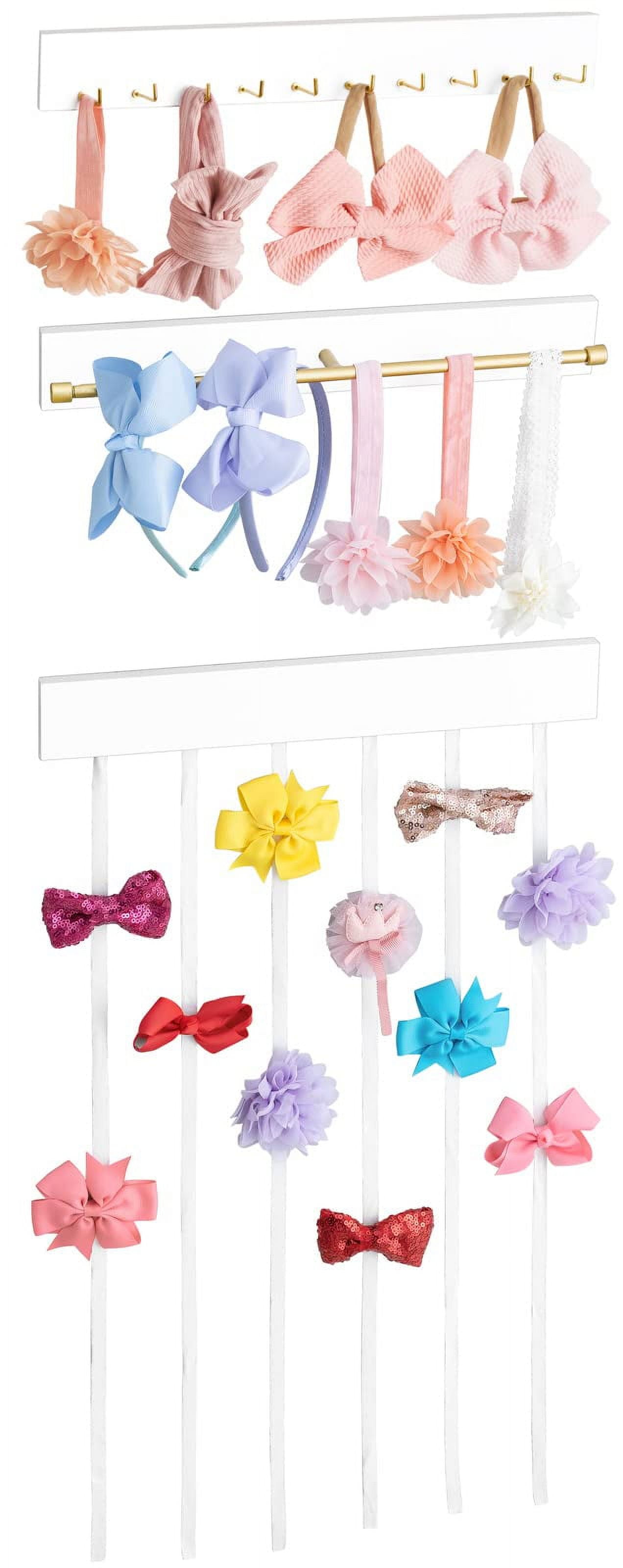 Mkono Hair Bows Holder Organizer for Girls, Headband Bow Rack with ...