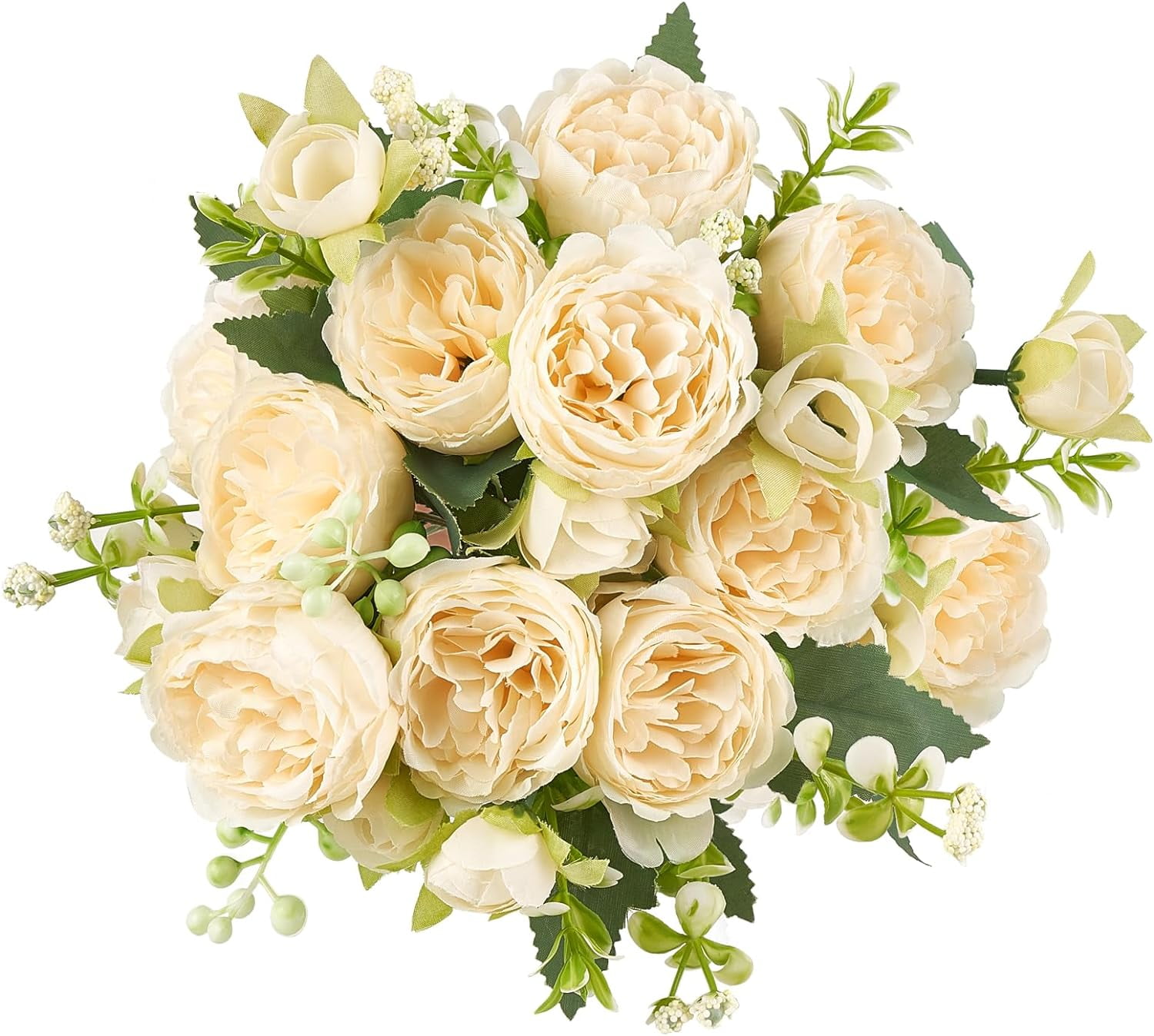 Mkono Peonies Artificial Flowers, Small Silk Flowers for Home Decor ...