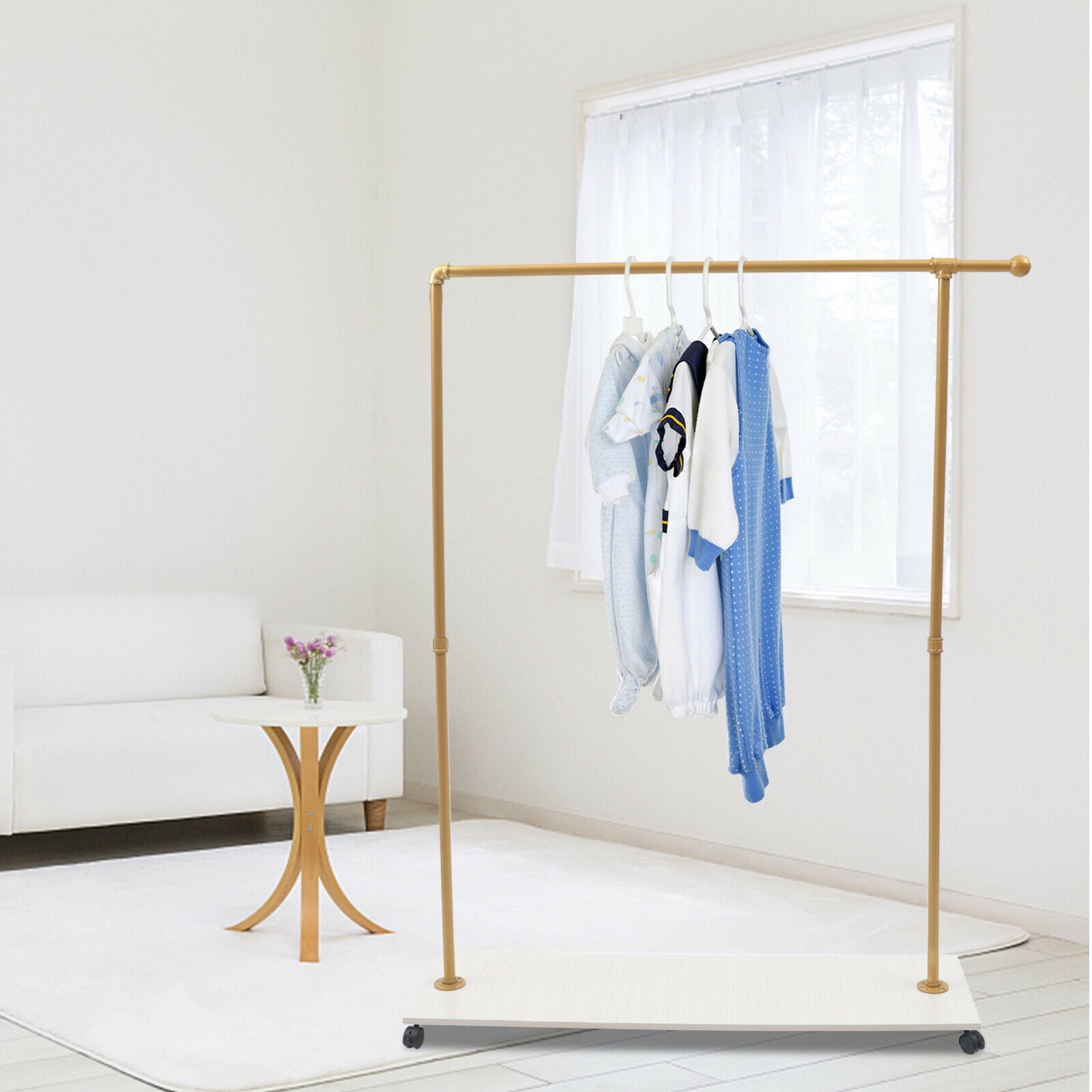 Mkyiongou Heavy Duty Detachable Garment Bar Space-Saving Hanging ...