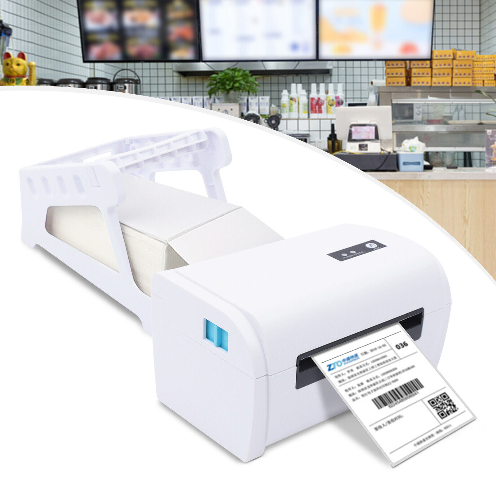 Mkyiongou Portable Thermal Label Printer USB Shipping Courier QR Bar ...