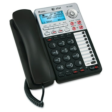 AT&T ML17928 Home Phone, 2-Line Corded Landline Speakerphone with ...