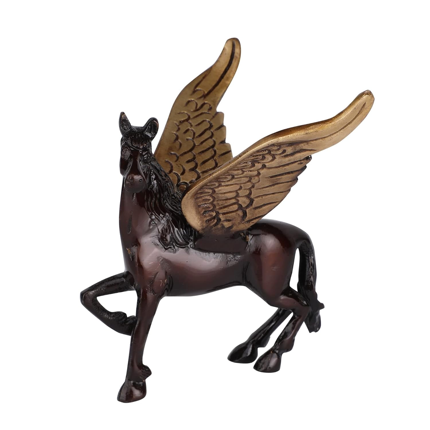 Mlas Decor Showpiece Brass Horse with Flying Angel for Home Decor ...