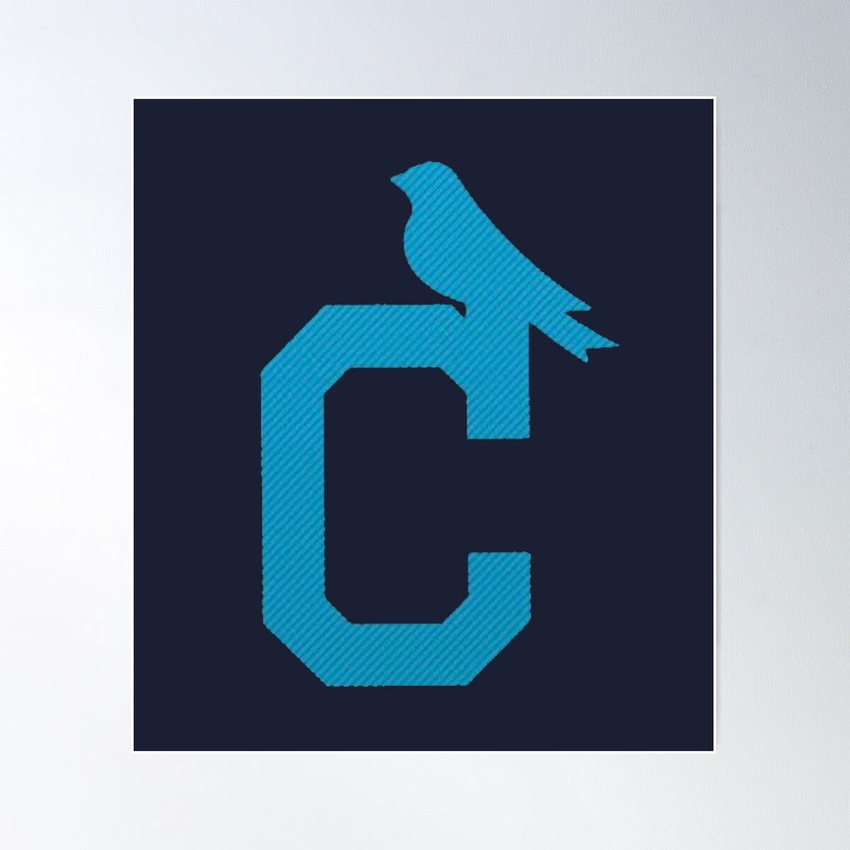 Mlb Reimagined - Cleveland Blue Birds Poster Wall Art, Modern Wall ...