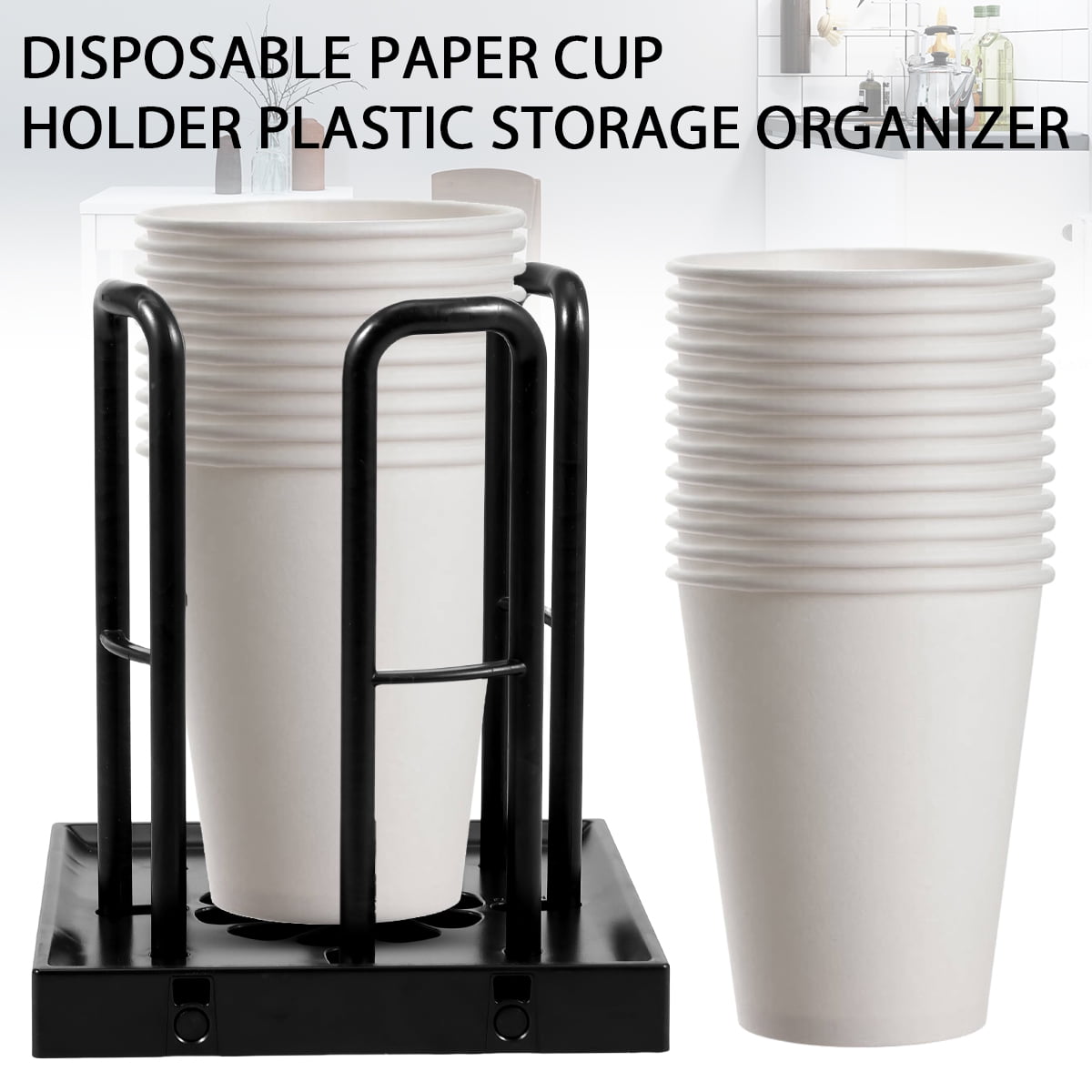 Mlfire Disposable Paper Cup Dispenser Plastic Cup Storage Organizer ...