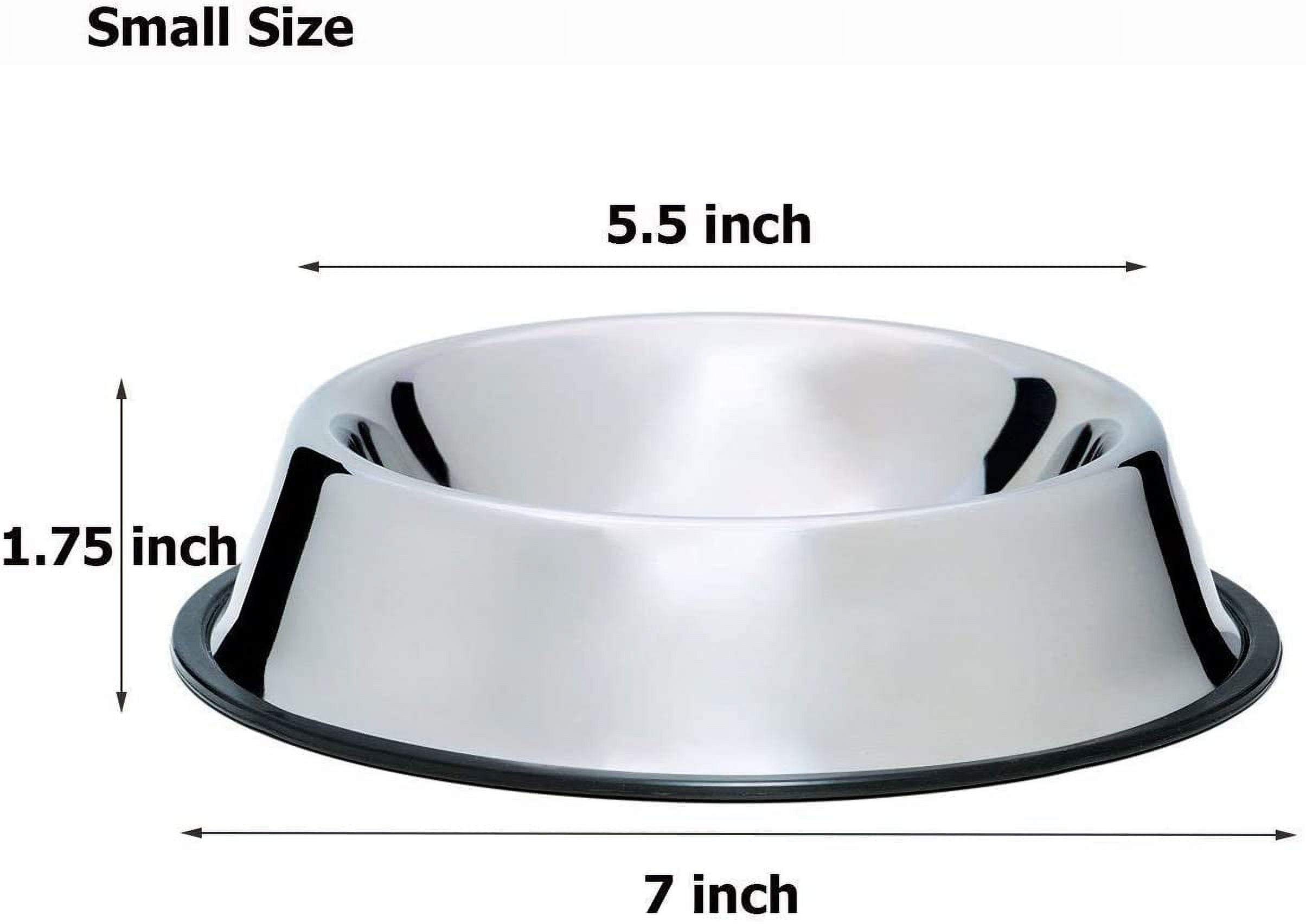 Mlife Stainless Steel Dog Bowl with Rubber Base for Small/Medium/Large ...