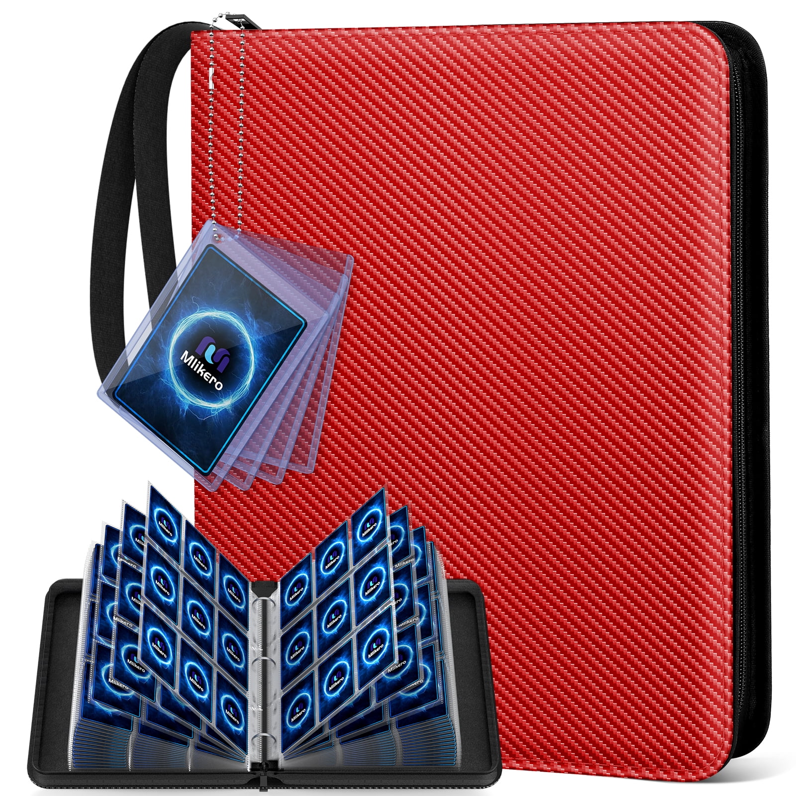 Mlikero Trading Card Binder, 9 Pocket Card Binder with Card Display ...