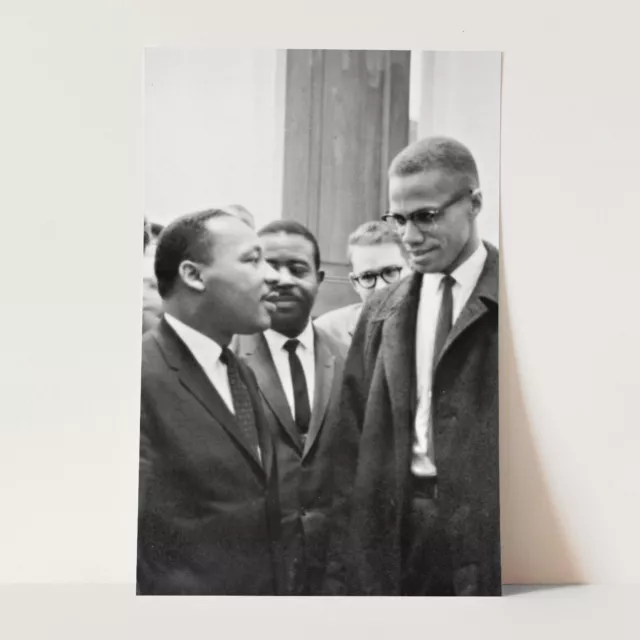 Mlk Martin Luther King Jr & Malcolm X 1960S Civil Rights Wall Art ...