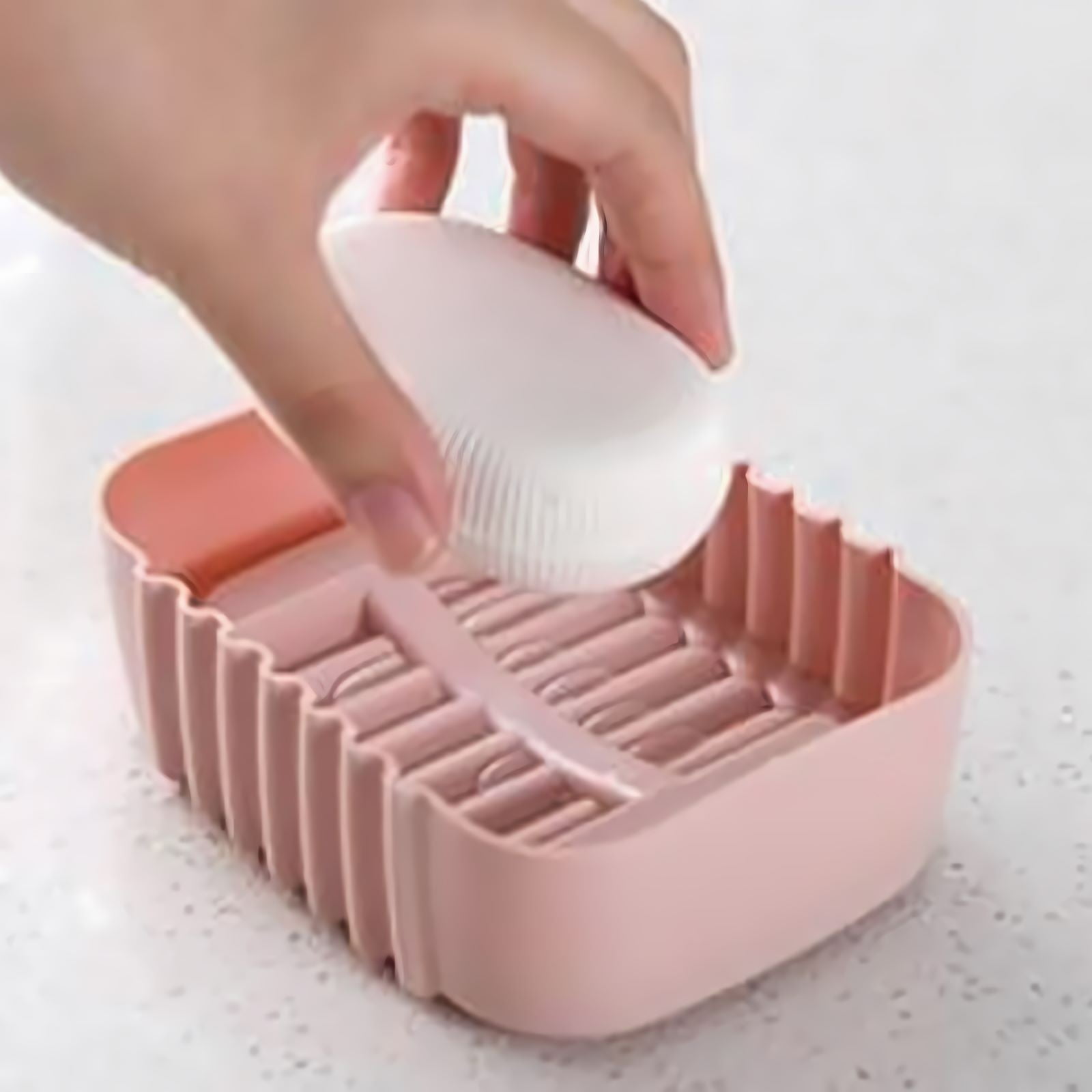 Mlkoz Bathroom Decor, Double Compartment Soap Box Bathroom Laundry Soap ...