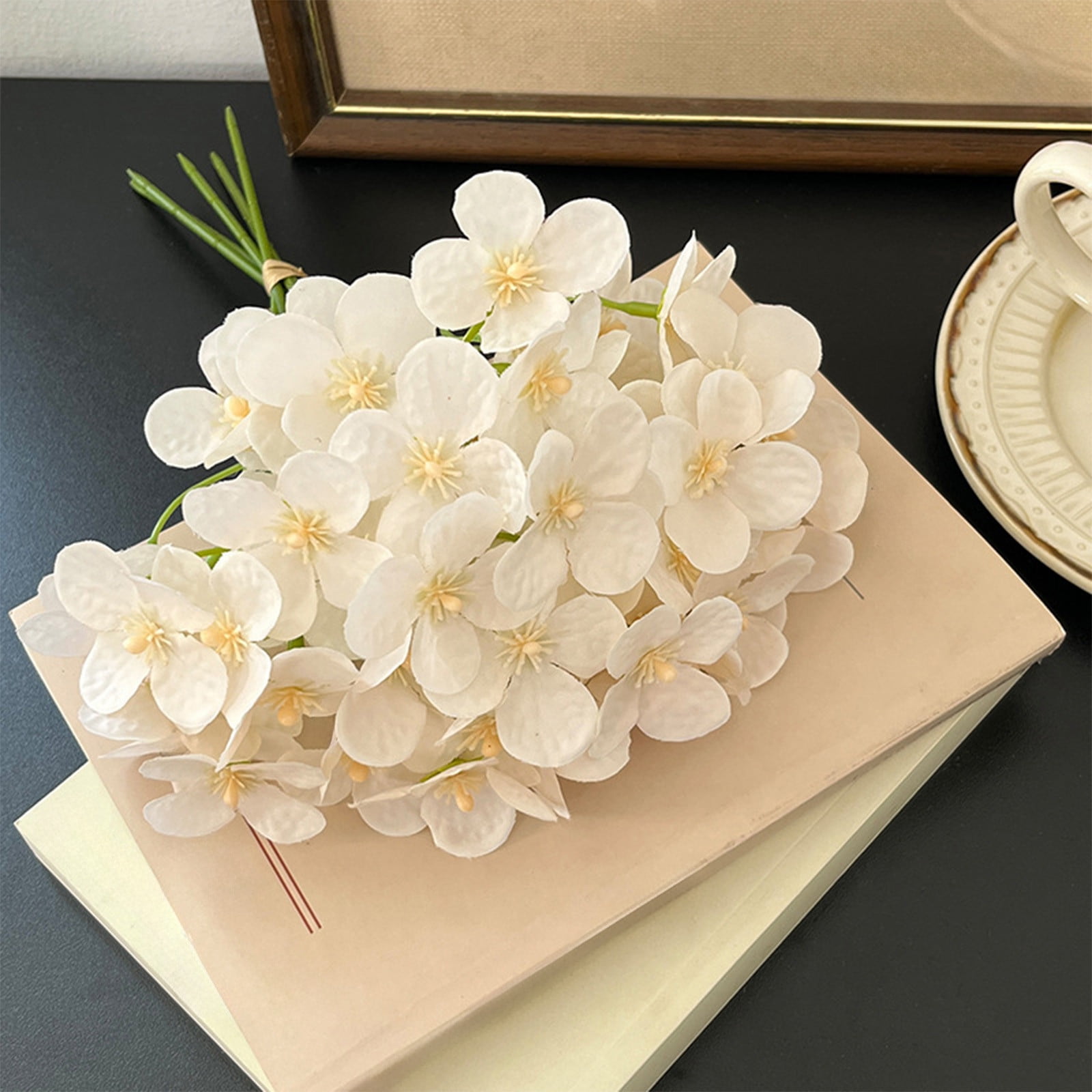 Mlkoz Home Decor, 5 Sticks Tie Hydrangea Simulation Flowers Begonias ...