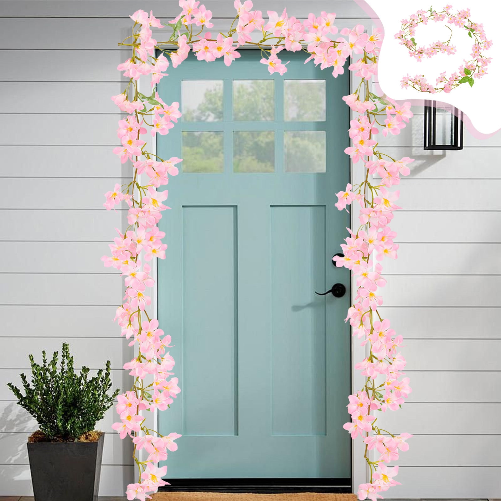 Mlkoz Home Decoration, Simulation Of Spring Flowers Wall Hanging Living ...