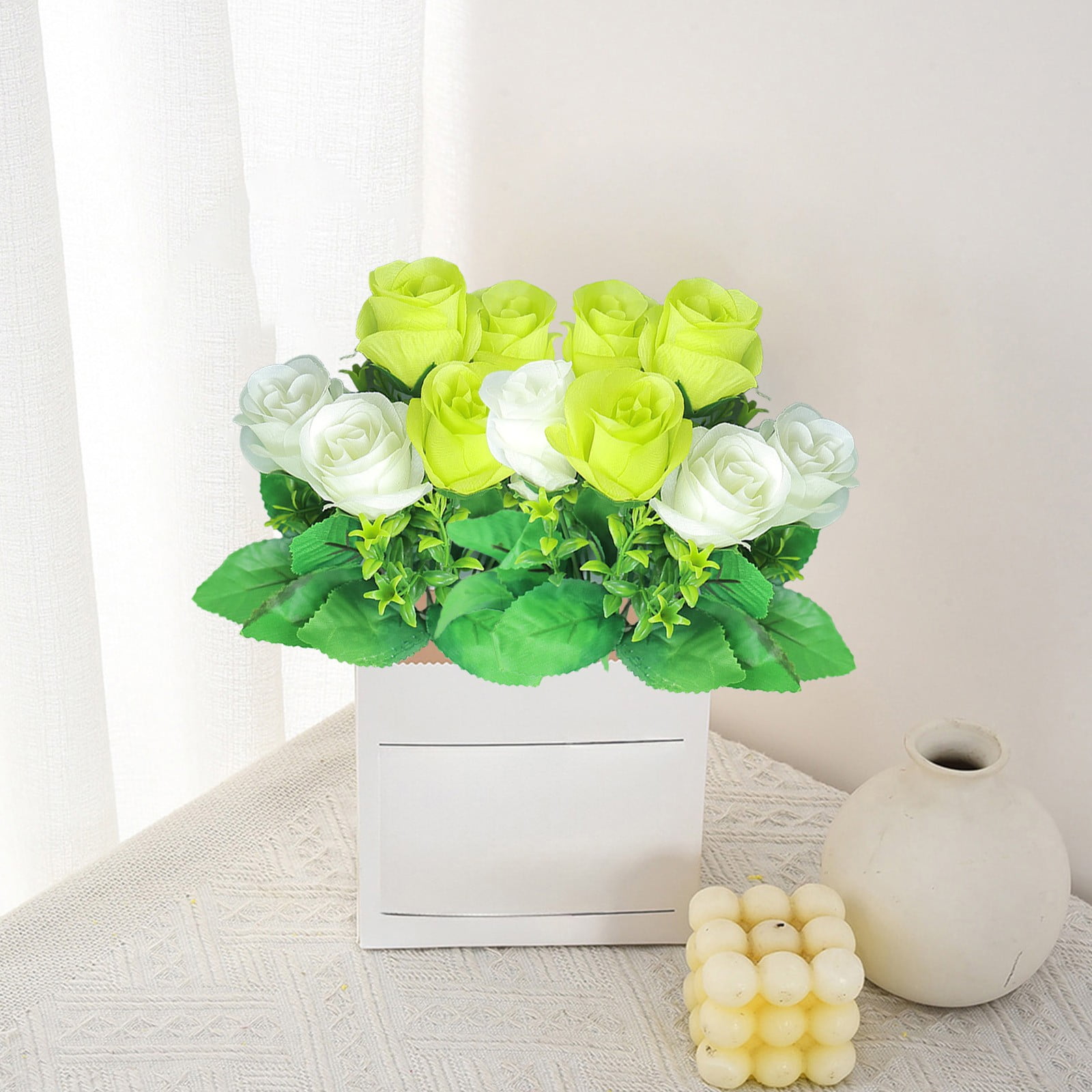 Mlkoz Home Decoration, Singles Six Head Simulated Pomegranate Rose ...