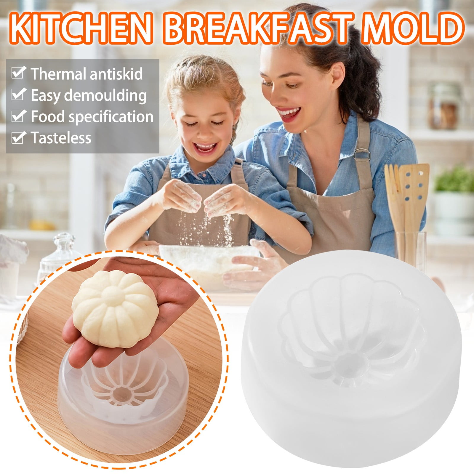 Mlkoz Kitchen Decor, DIY Manual Steamed Stuffed Bun Molds Easy To ...