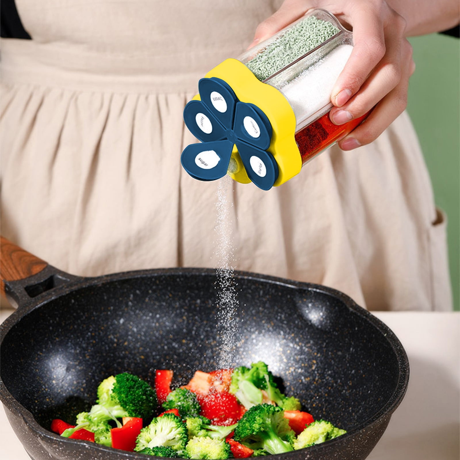 Mlkoz Kitchen Storage Clearance, 5 In 1 Spice Container And Pepper ...