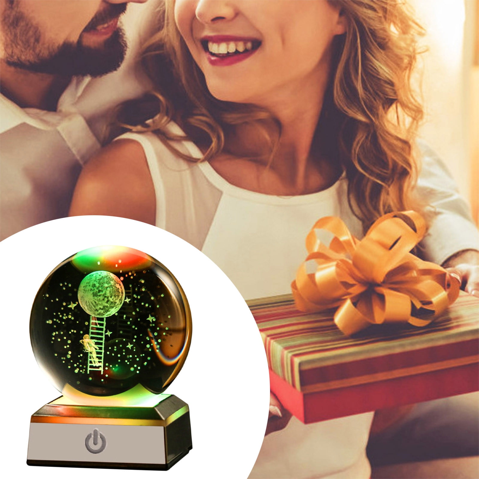 Mlkoz Night Lights Clearance, Big Size Crystal Ball Night 7-Colors ...