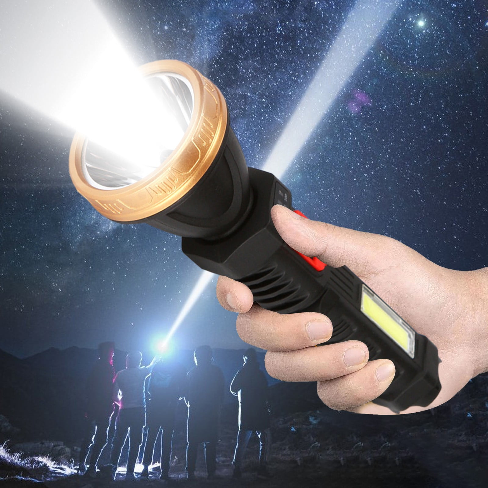 Mlkoz Outdoor Flashlight, LED Flashlight Outdoor Long Shot Fast ...