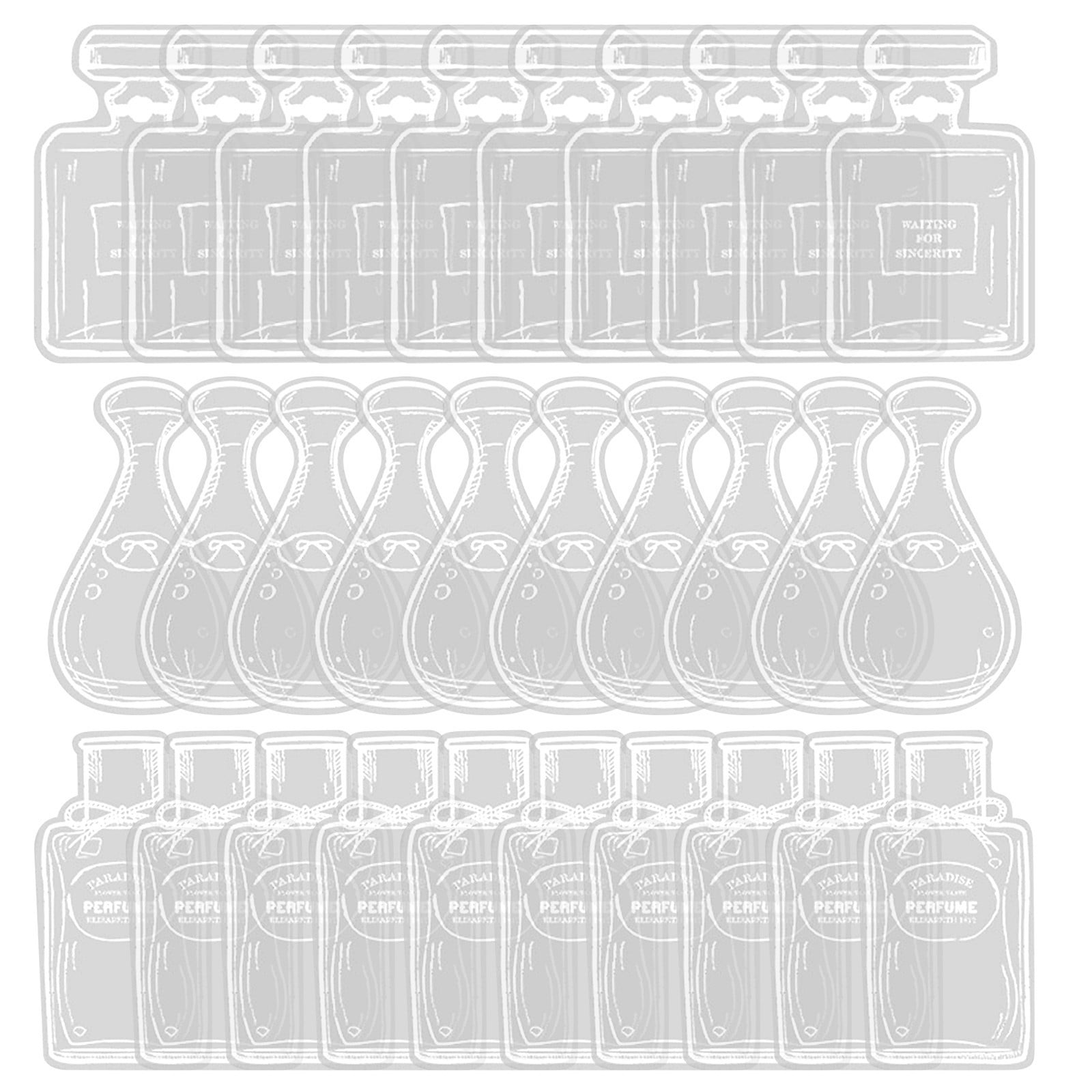 Mlkoz Outdoor Scenes Decorations, 30Pcs Transparent Dried Flower ...