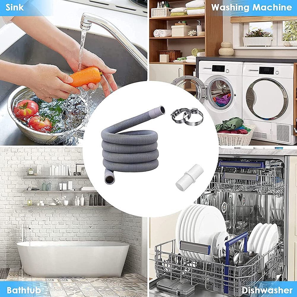 Mlless 1/1.5/2M Washing Machine Dishwasher Drain Hose Extension Kit ...