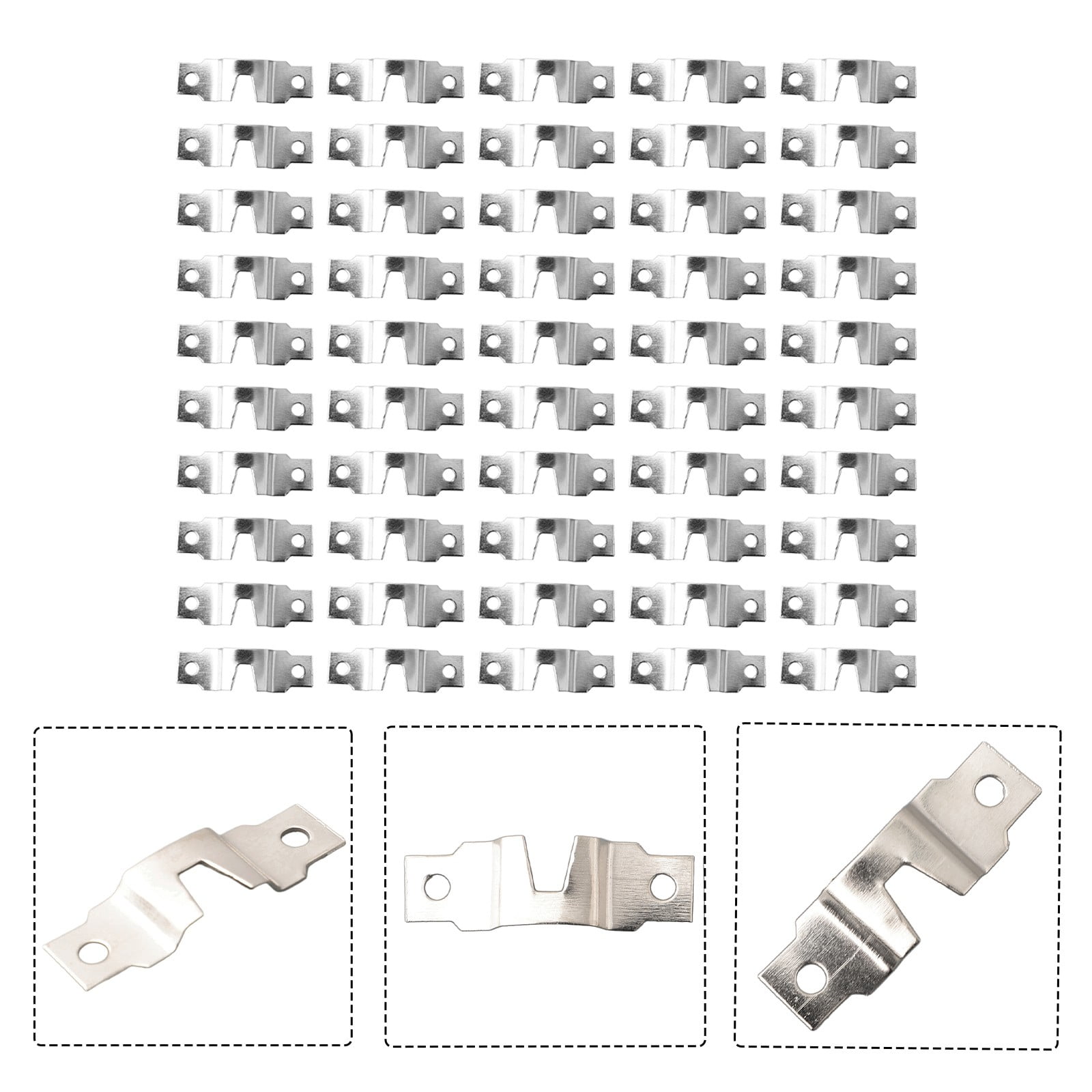 Mlless 10/50PCS Silver Picture Frame Hanger Hardware Hook for ...