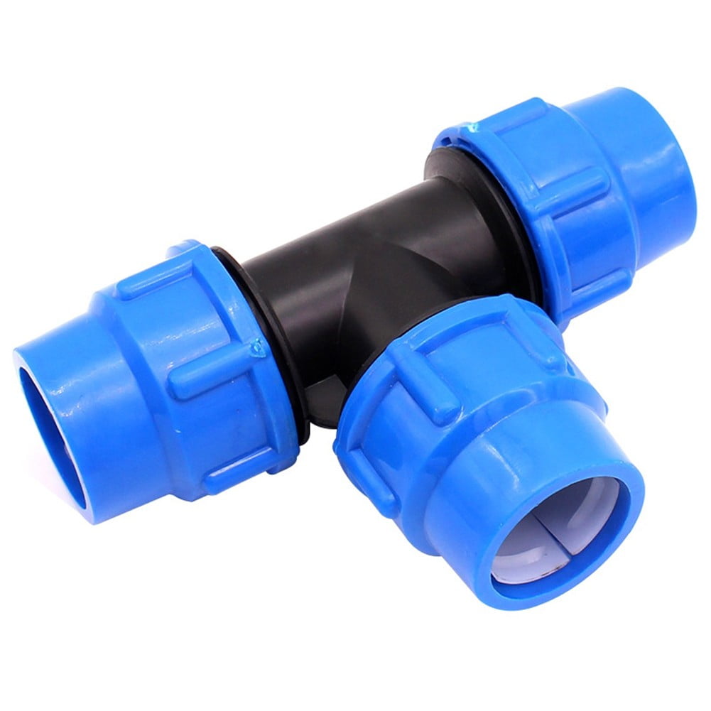 Mlless 3-Way Ball Valve for PE Pipe Connection, PVC Plastic Fitting 20 ...