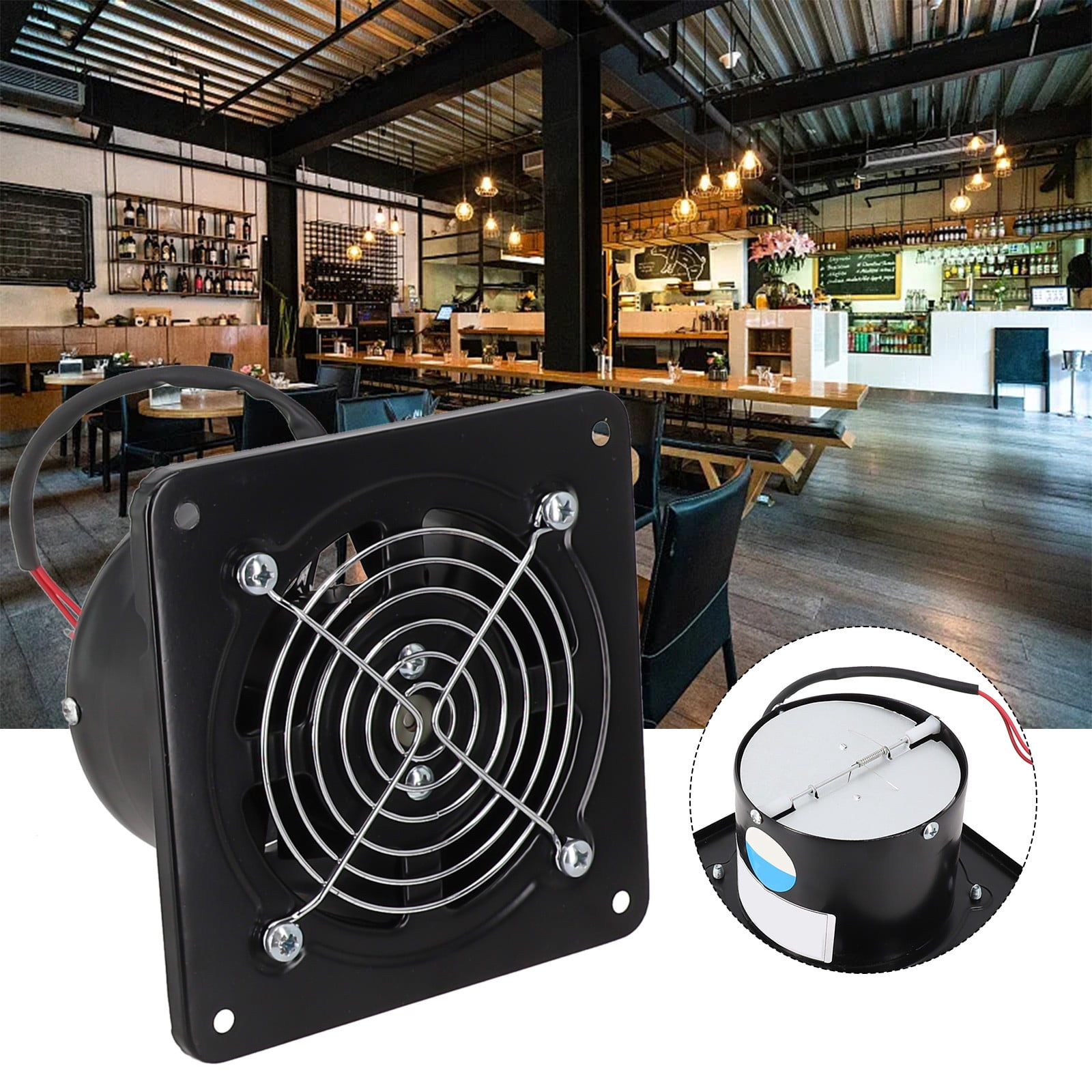 Mlless 4-Inch Industrial Ventilation Extractor Axial Exhaust Blower Fan ...