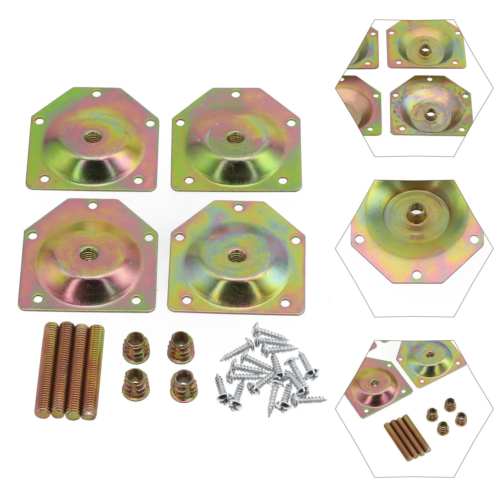 Mlless 4Pcs Angled Wood Legs Fixing Plate Bracket for Furniture Table ...