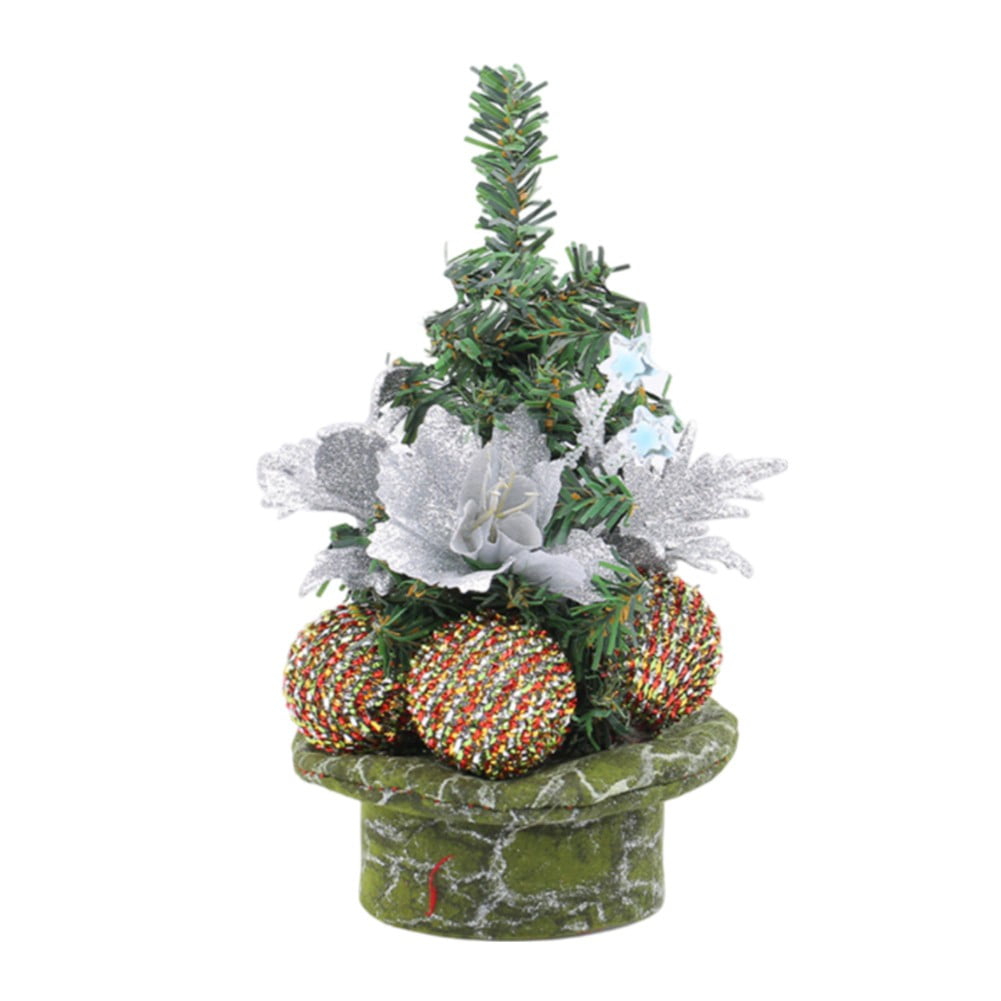 Mlless 8.7IN Mini Simulation Christmas Tree Desktop Ornaments Photo ...