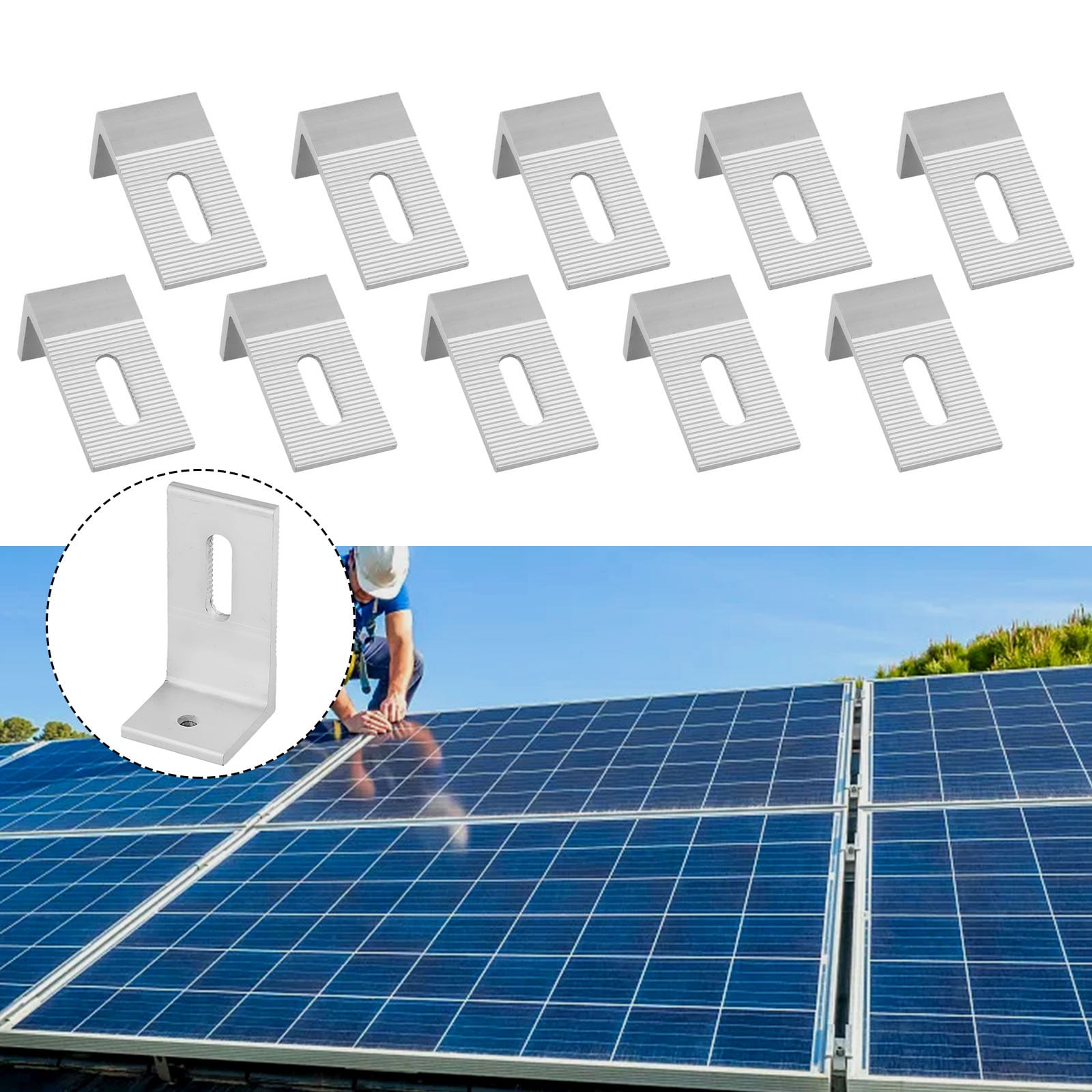 Mlless 90 Degree Solar Panel Mounting L Bracket for RV Boat Off Grid ...