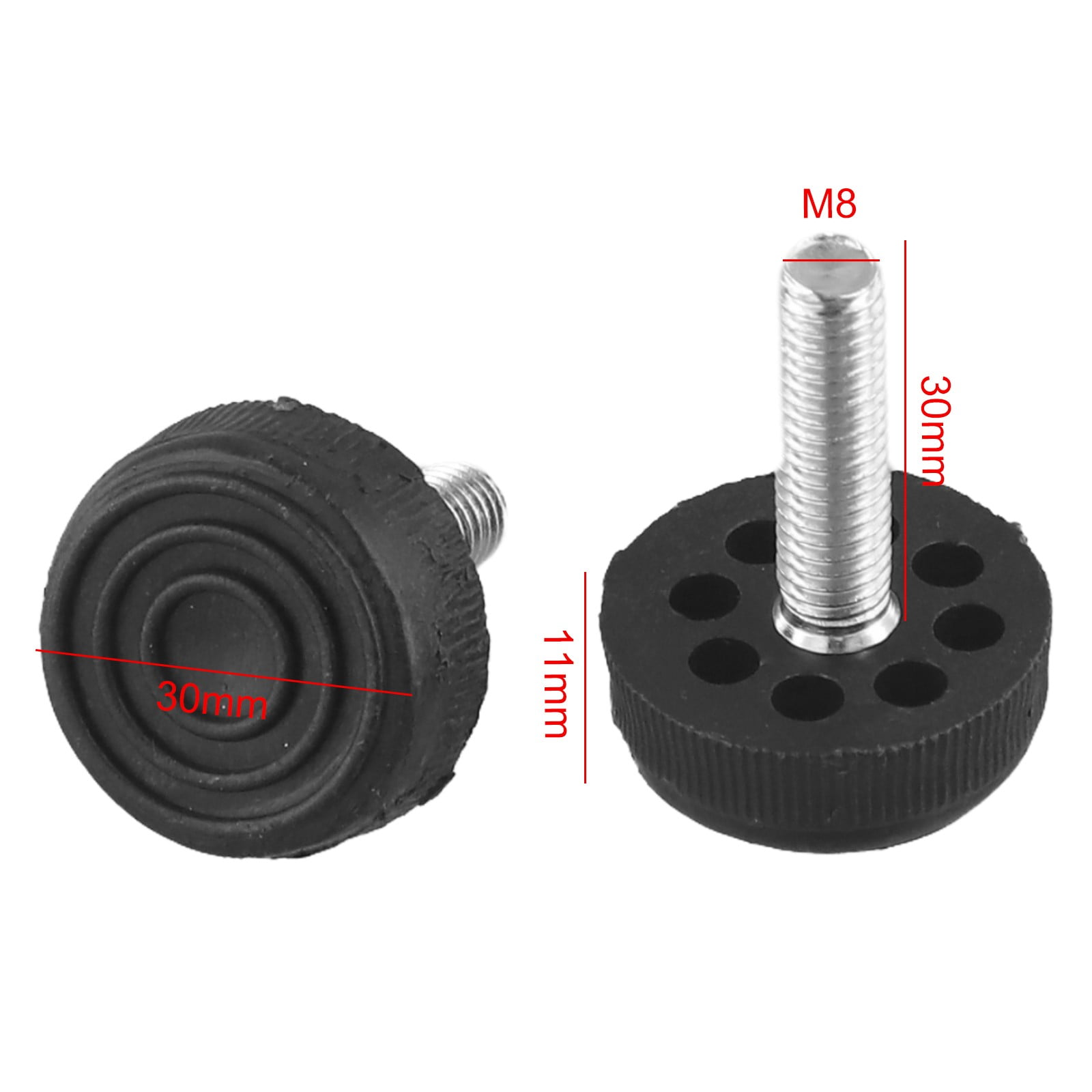 Mlless Adjustable Height Foot Pads for Furniture, 10 Pack Screw-In ...