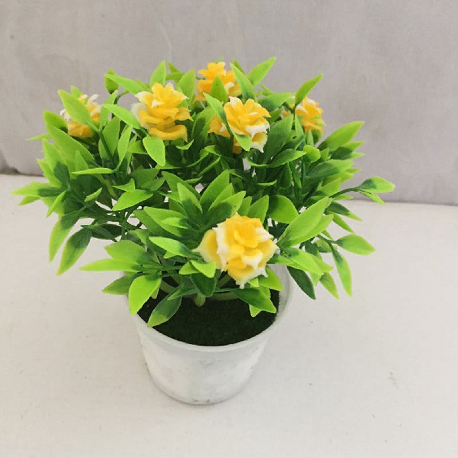 Mlless Brighten Your Surroundings Plastic Rose Mini Potted plant Bonsai ...