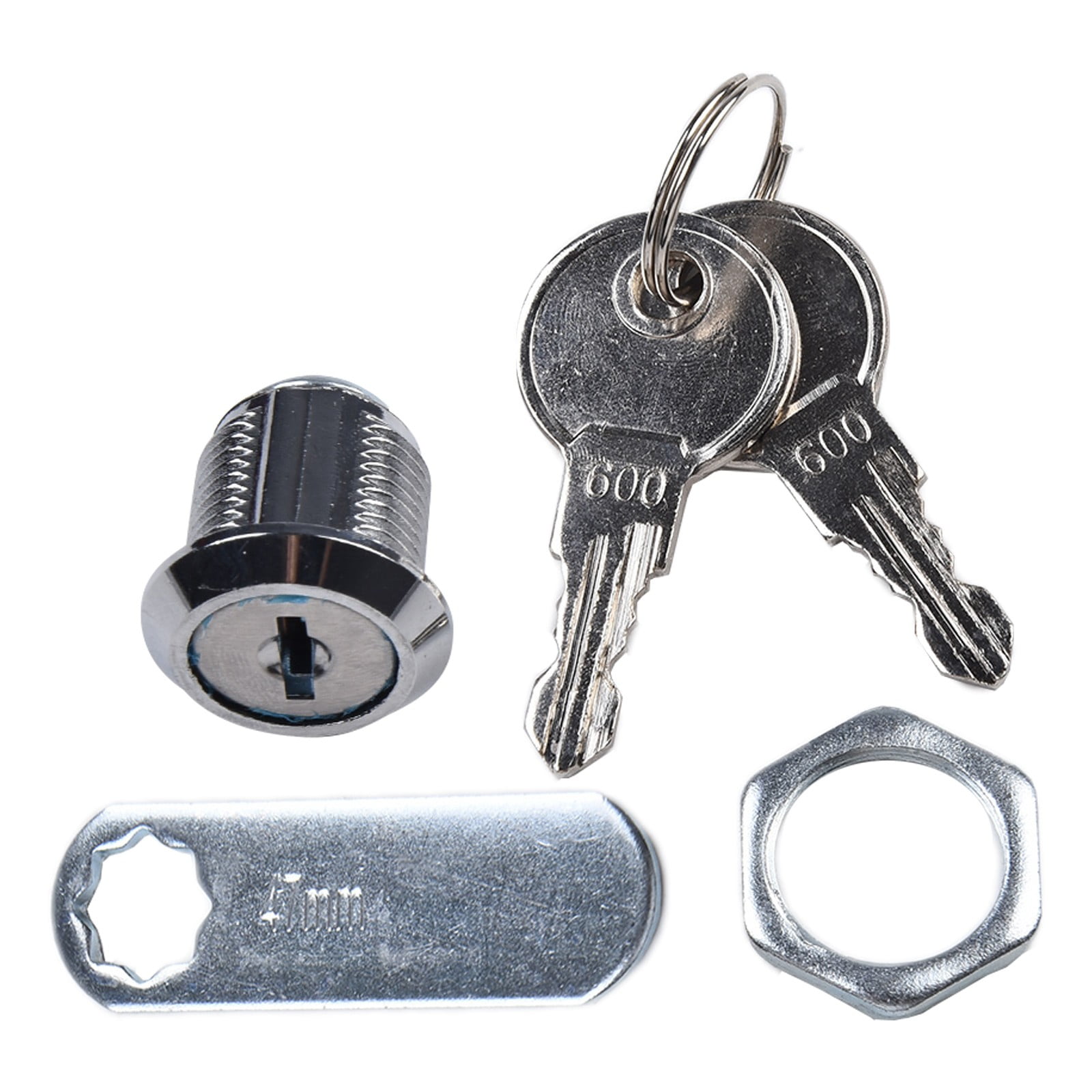 Mlless Cam Lock for Cabinet Drawer Mailbox with 2 Keys - 16mm, 20mm ...