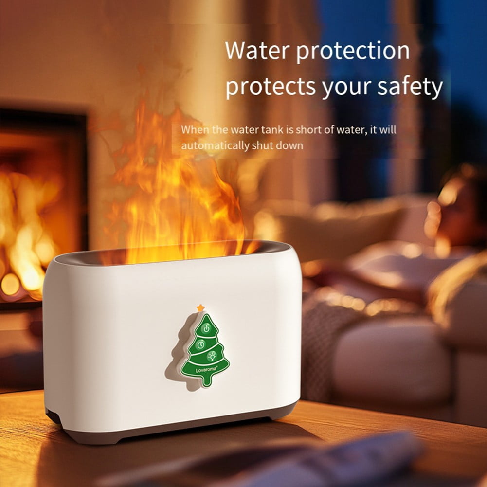 Mlless Christmas flame humidifier aromatherapy machine remote control ...