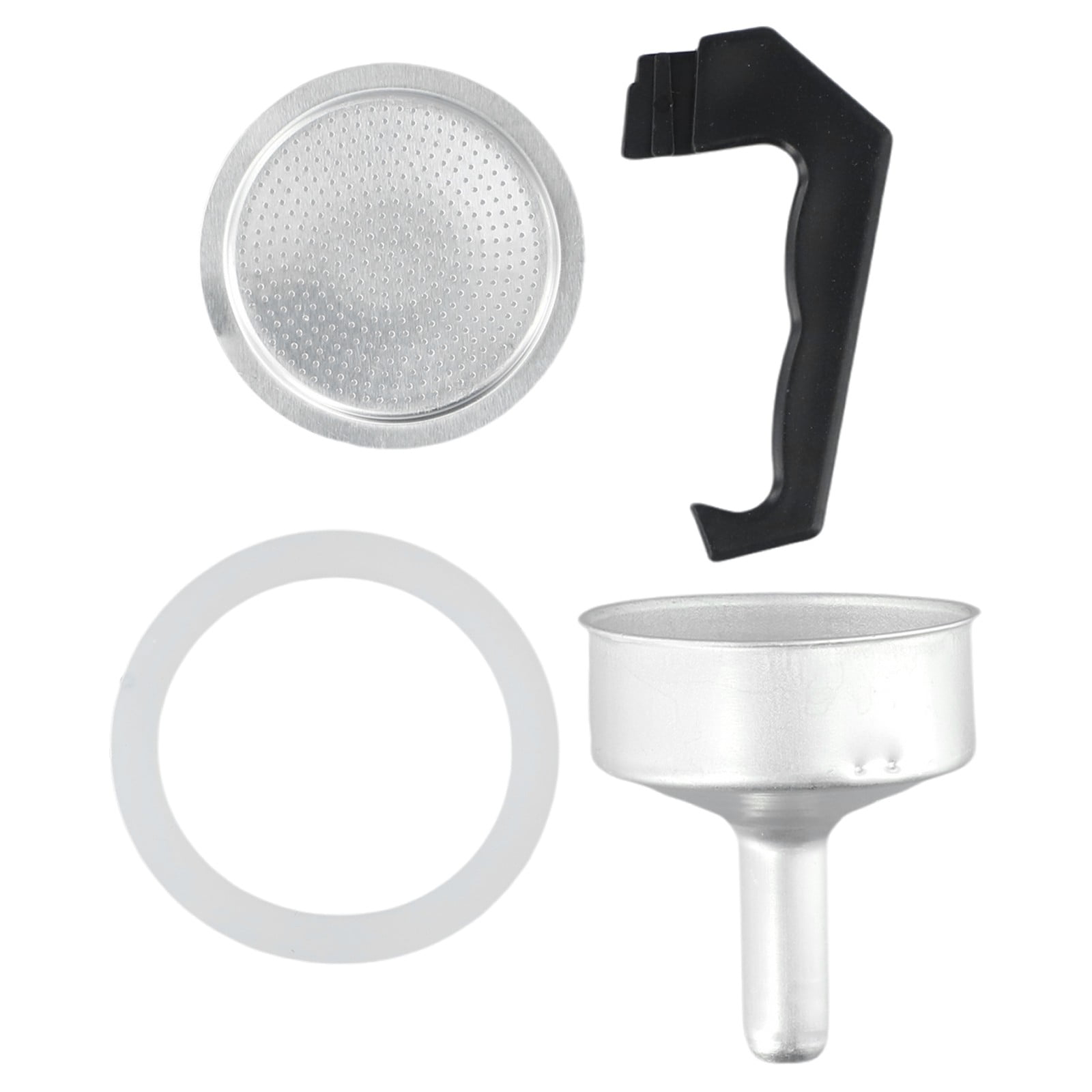 Mlless Espresso Moka Pot Replacement Parts Set with Handle, Gasket Seal ...