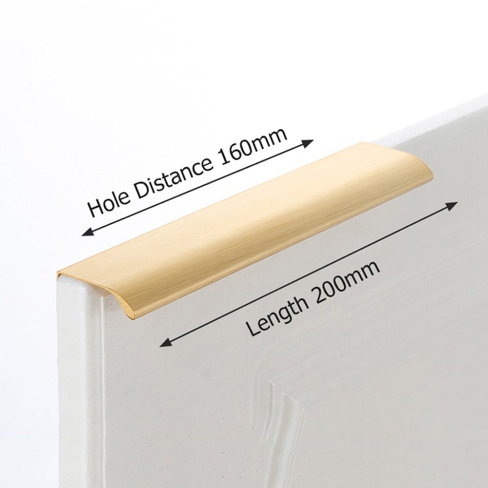 Mlless Gold Finger Edge Cabinet Door Handles for Kitchen Cupboard and ...