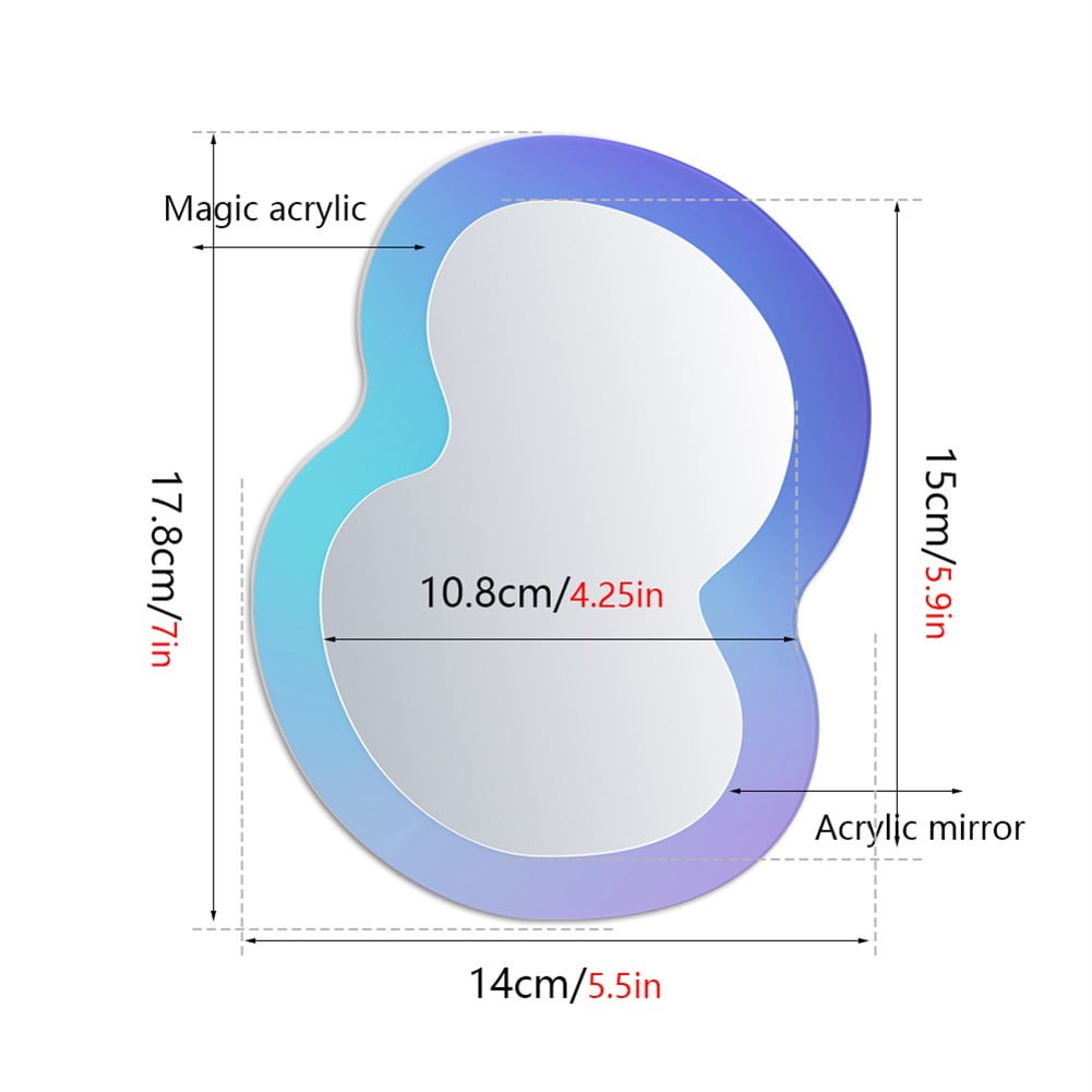 Mlless High Quality Magnetic Locker Mirror Portable Rectangular Hanging ...