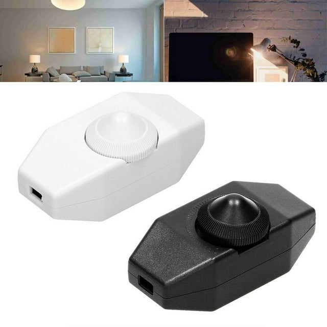 Mlless Inline LED Dimmer Switch with Rotary ON/OFF Control for Easy ...