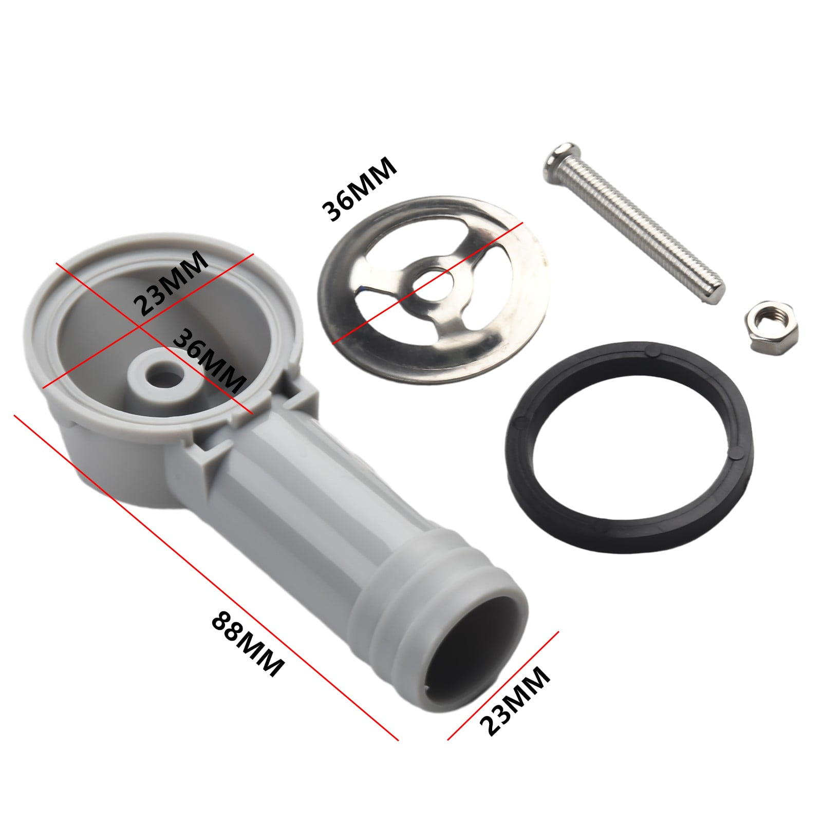 Mlless Kitchen Basin Round Overflow Hole Conversion Joint for Sinks ...