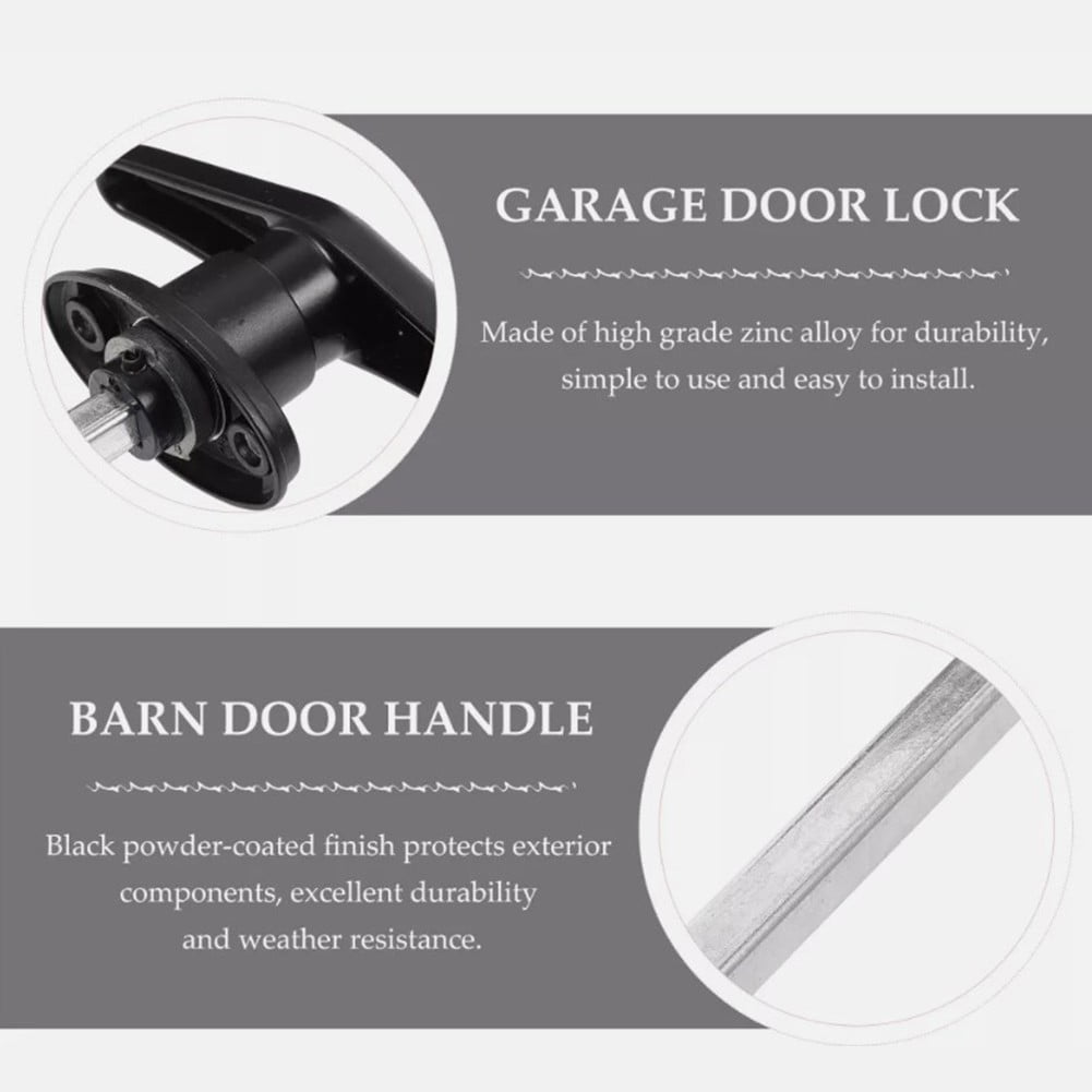 Mlless Outdoor Garage Door Lock with Zinc Alloy Handle for Sheds and ...
