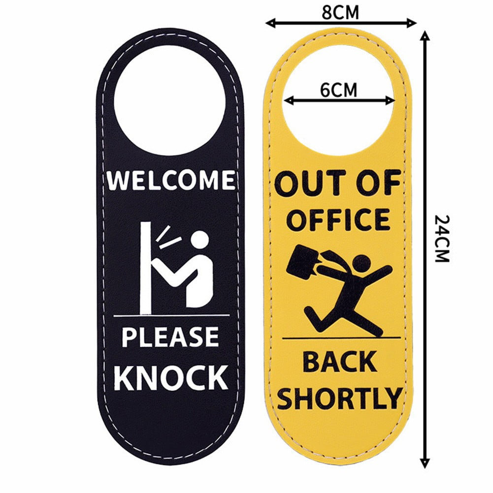 Mlless Please Knock Office Sign For Business Door Knob Hanger Handle ...