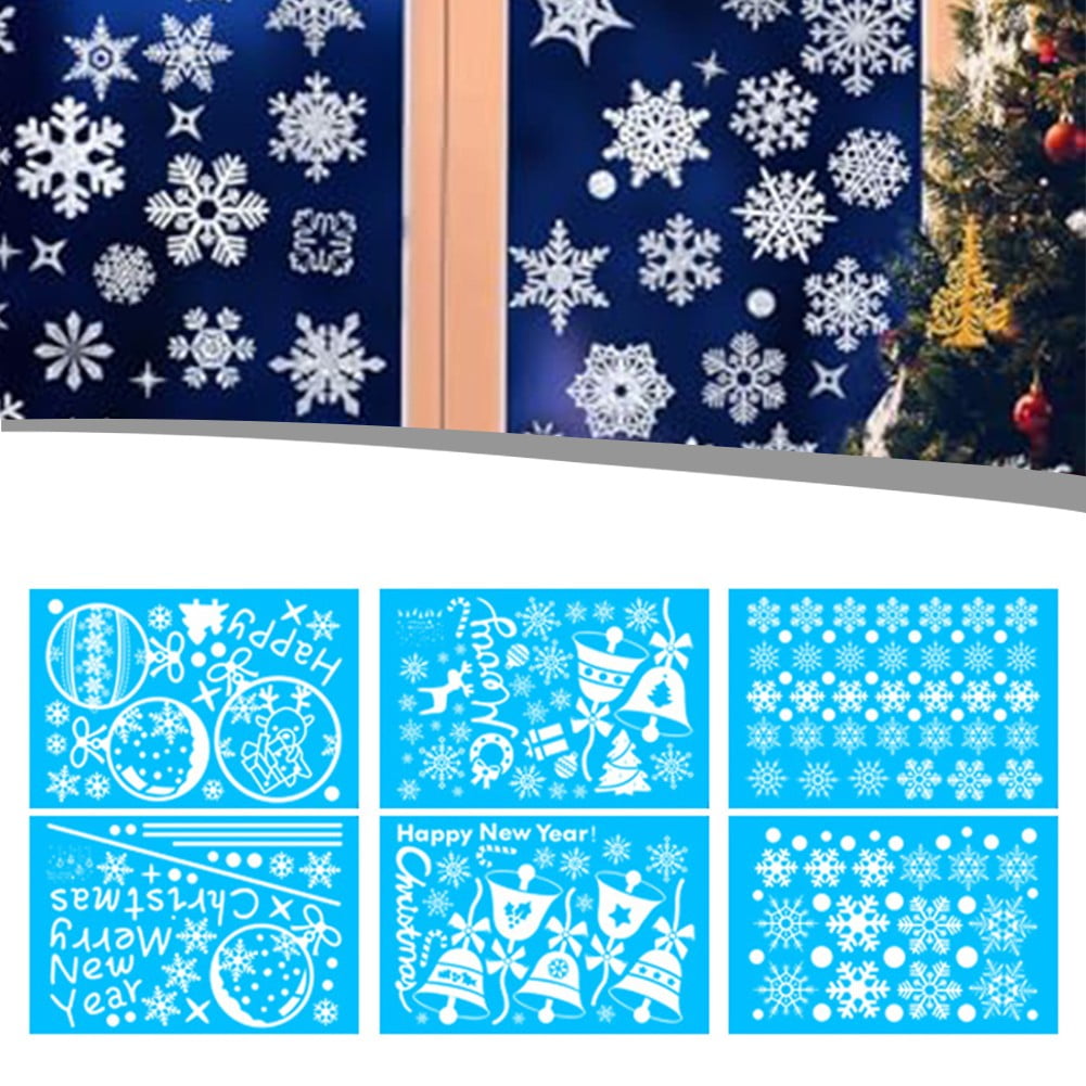 Mlless Premium Christmas Window Cling Set-6 Pcs, Assorted Christmas ...