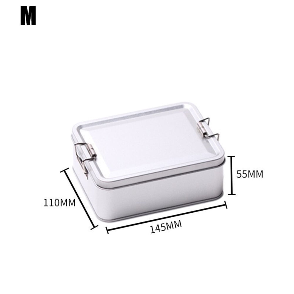 Mlless Rectangular Tinplate Storage Tins with Lids for Cookies and Tea ...