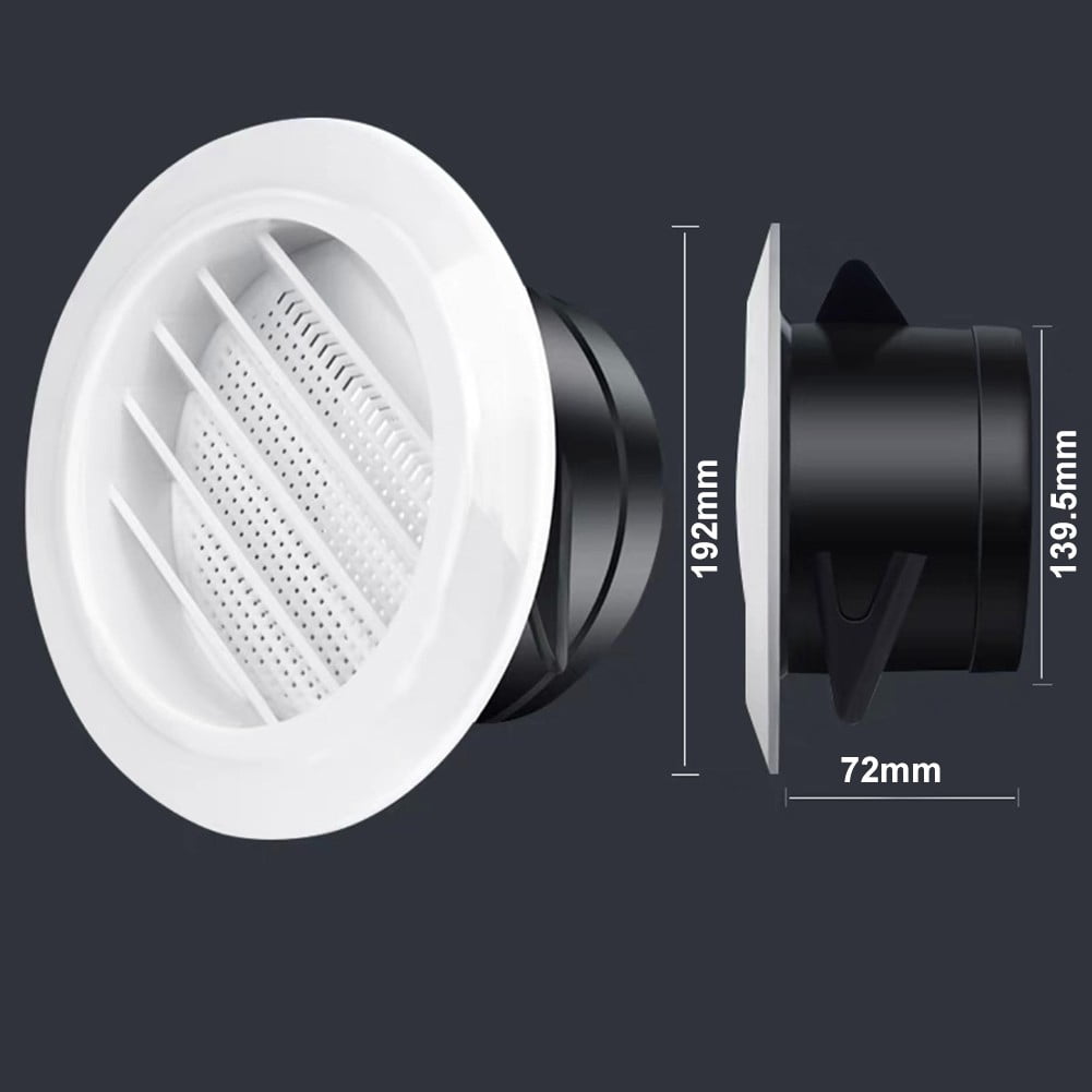 Mlless Round Louvered Duct Vents for Wall and Ceiling, ABS Vent Covers ...