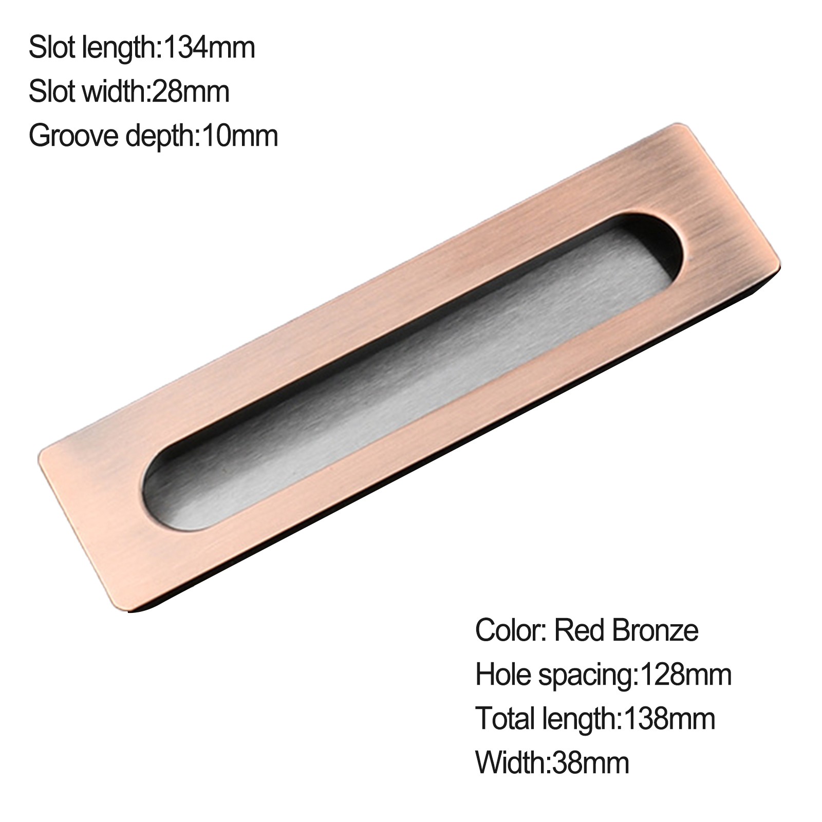 Mlless Slotted Recessed Handle for Cabinet Door, Invisible Concealed ...