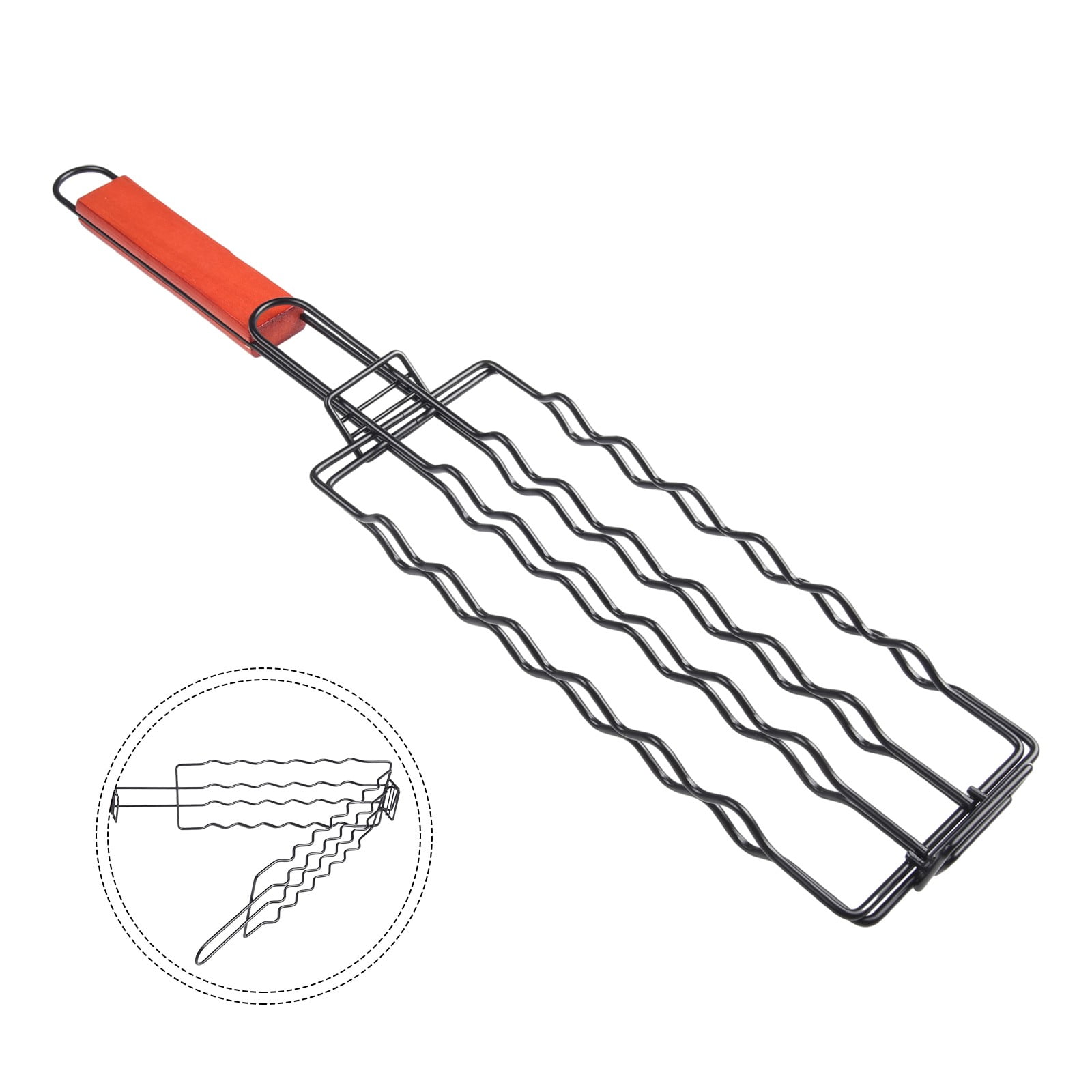 Mlless Stainless Steel Grill Basket for Hot Dogs and Vegetables - BBQ ...