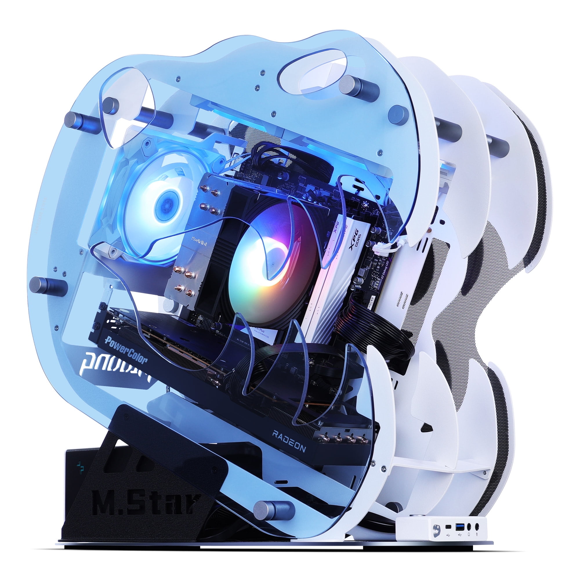 Mloong Gaming PC Desktop AMD Ryzen 5 7600X CPU, AMD Radeon RX 6750 GRE ...