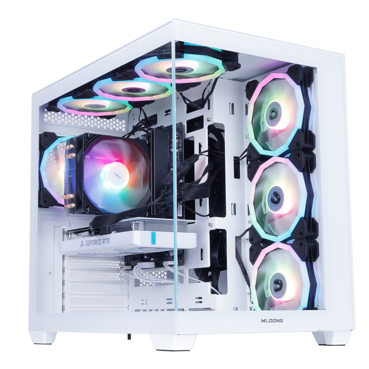 Mloong Gaming PC Desktop AMD Ryzen 7 5700X3D CPU, GeForce RTX 4060ti ...
