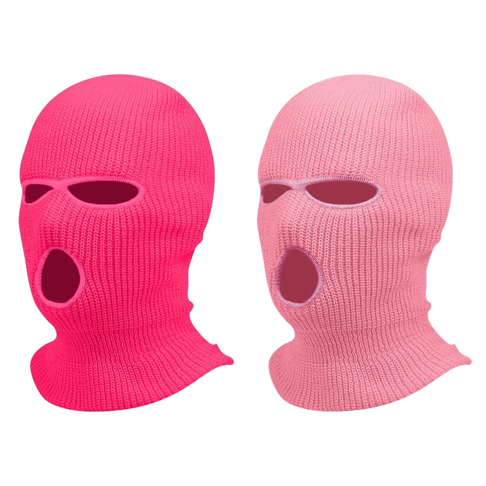 Mlqidk 2 Pack 3-Hole Full Face Mask Cover Ski Mask Winter Balaclava Cap ...