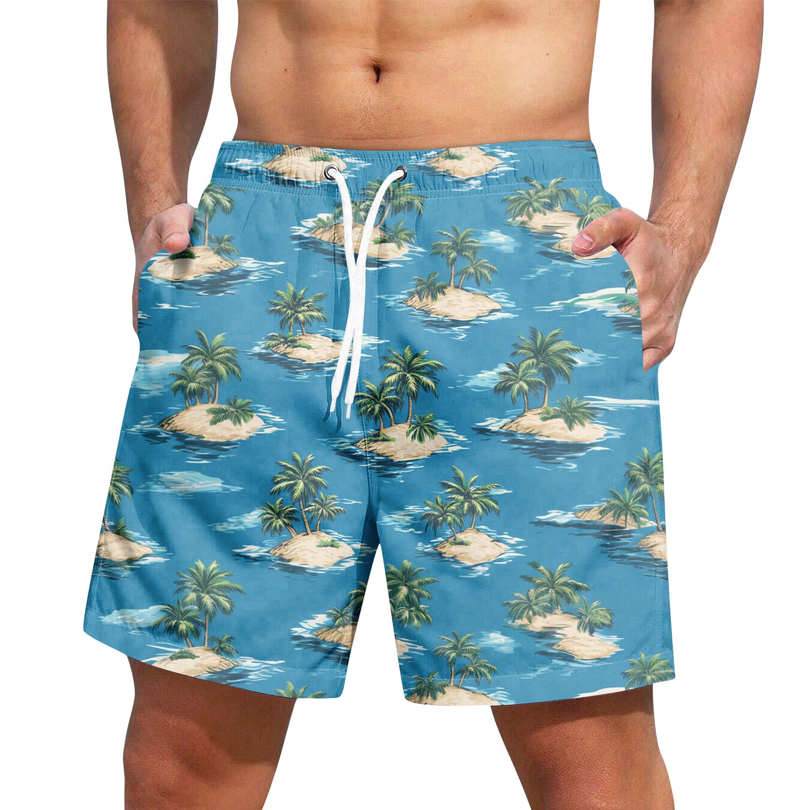 Mlqidk Board Shorts Men's Quick Dry Swim Shorts Loose Fit Beach Shorts ...